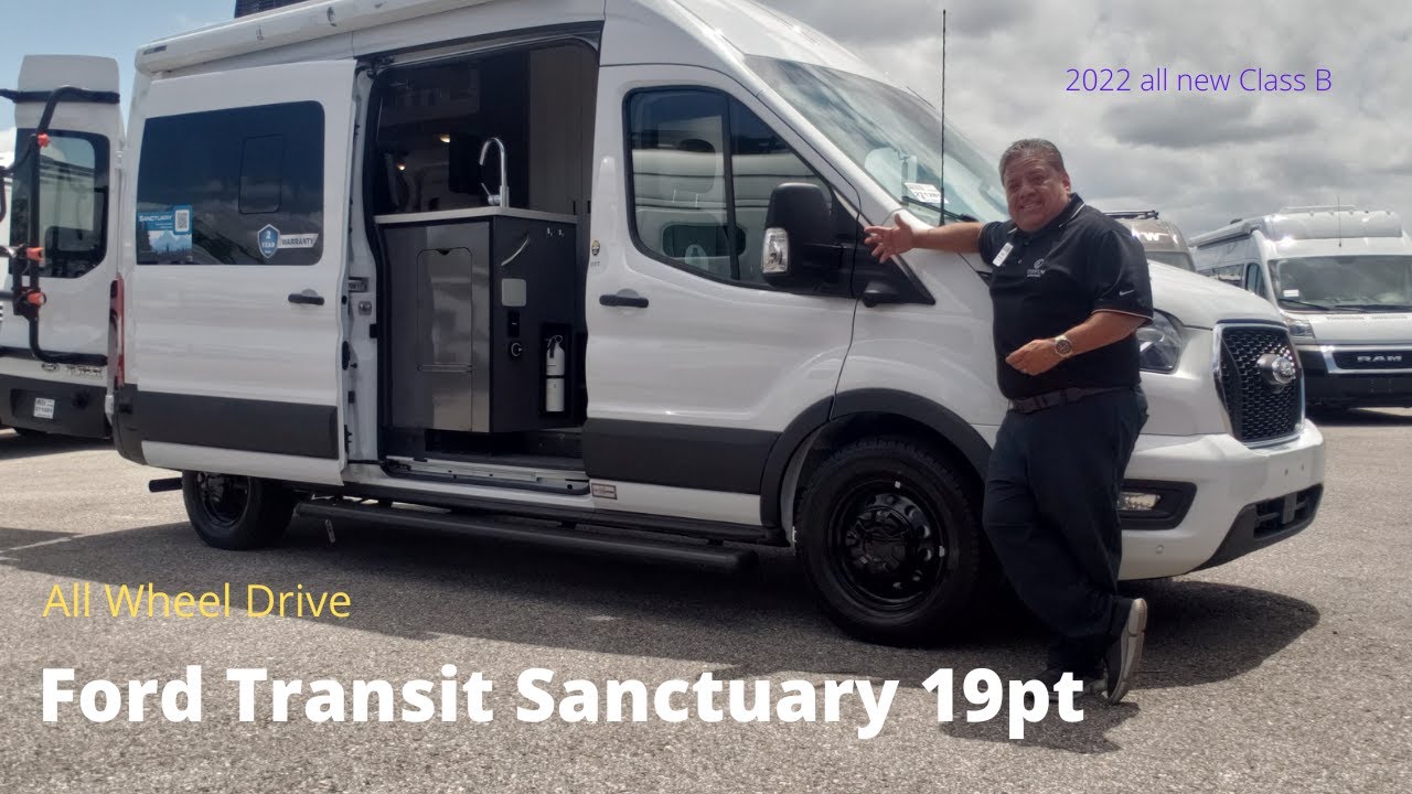 Class b rv, Ford transit Sanctuary 19pt - YouTube