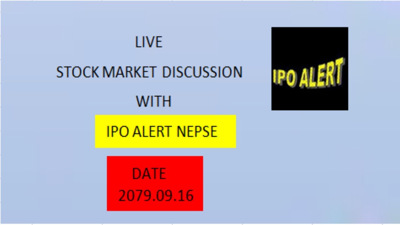 Live: Stock Market discussion with IPO ALERT NEPSE - YouTube