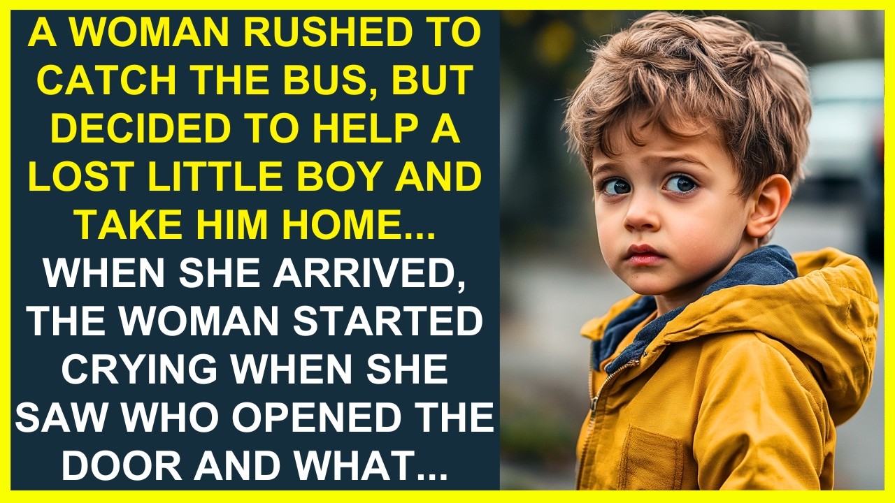 A WOMAN WAS RUSHING TO CATCH THE BUS, BUT DECIDED TO TAKE A LOST CHILD ...