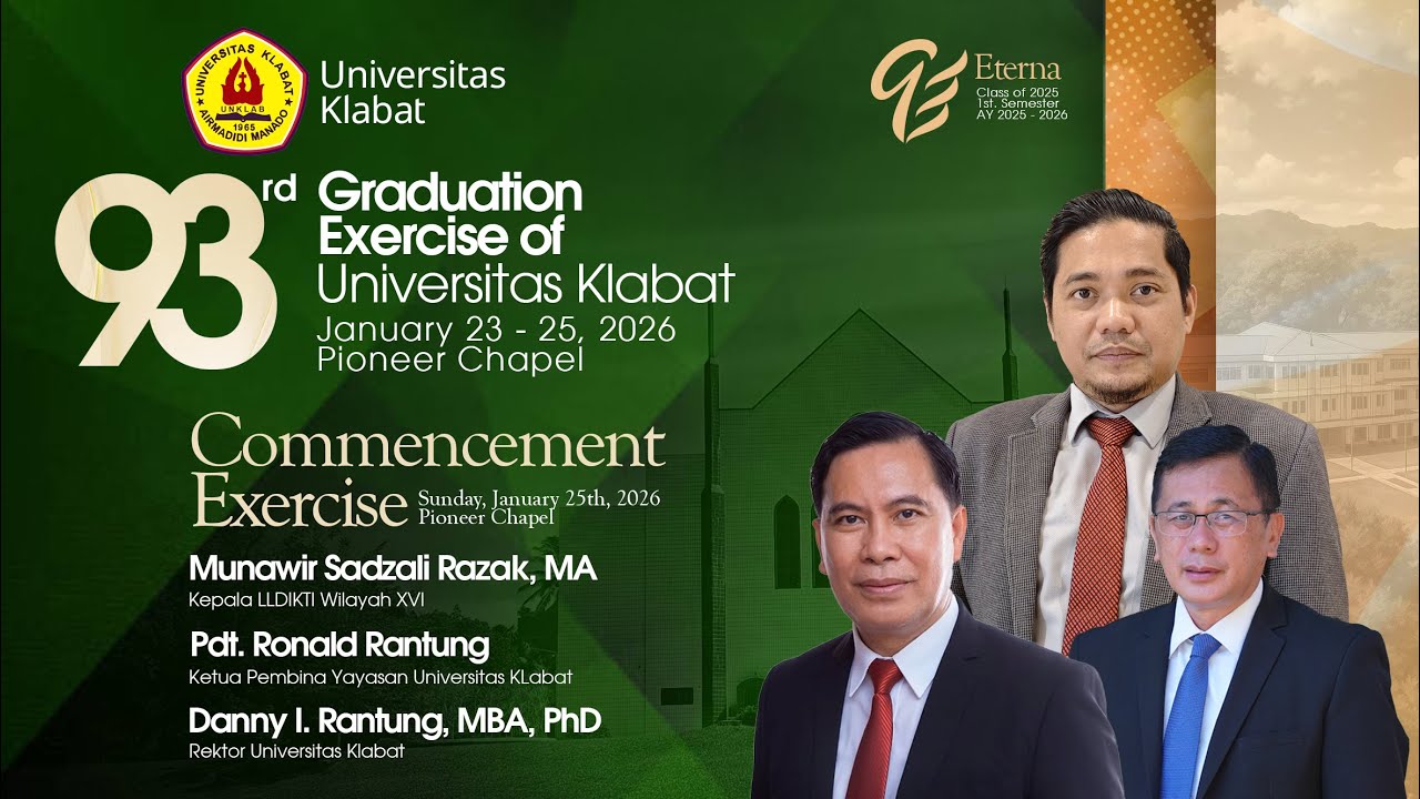 The 93rd Graduation Exercise of Universitas Klabat | Commencement ...