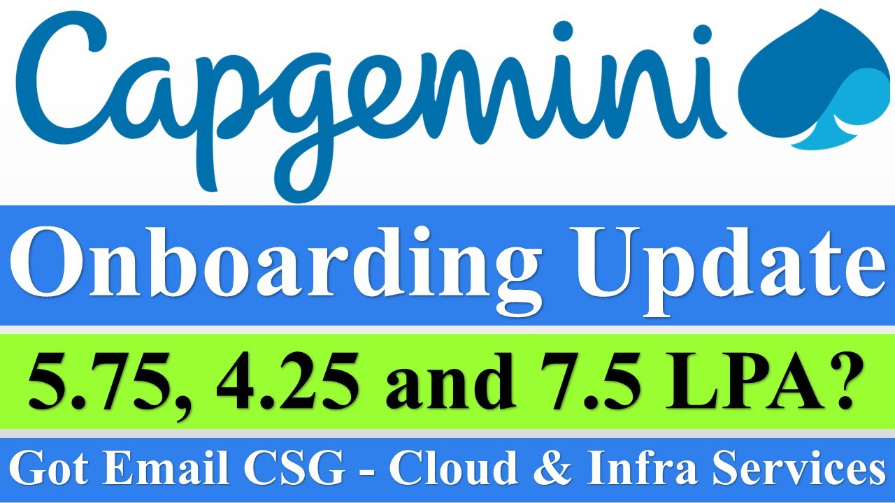 Capgemini Onboarding Update | 2022, 2023 batch | Selection Email, # ...