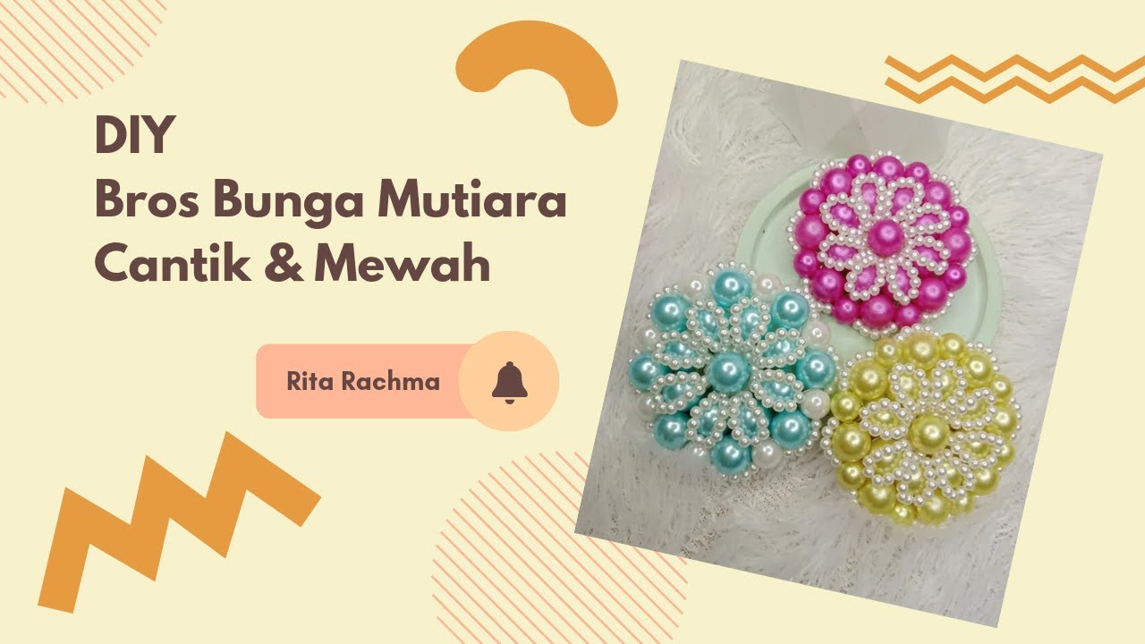 DIY Bros Bunga Mutiara Cantik dan Mewah | Tutorial Bros Mutiara - YouTube