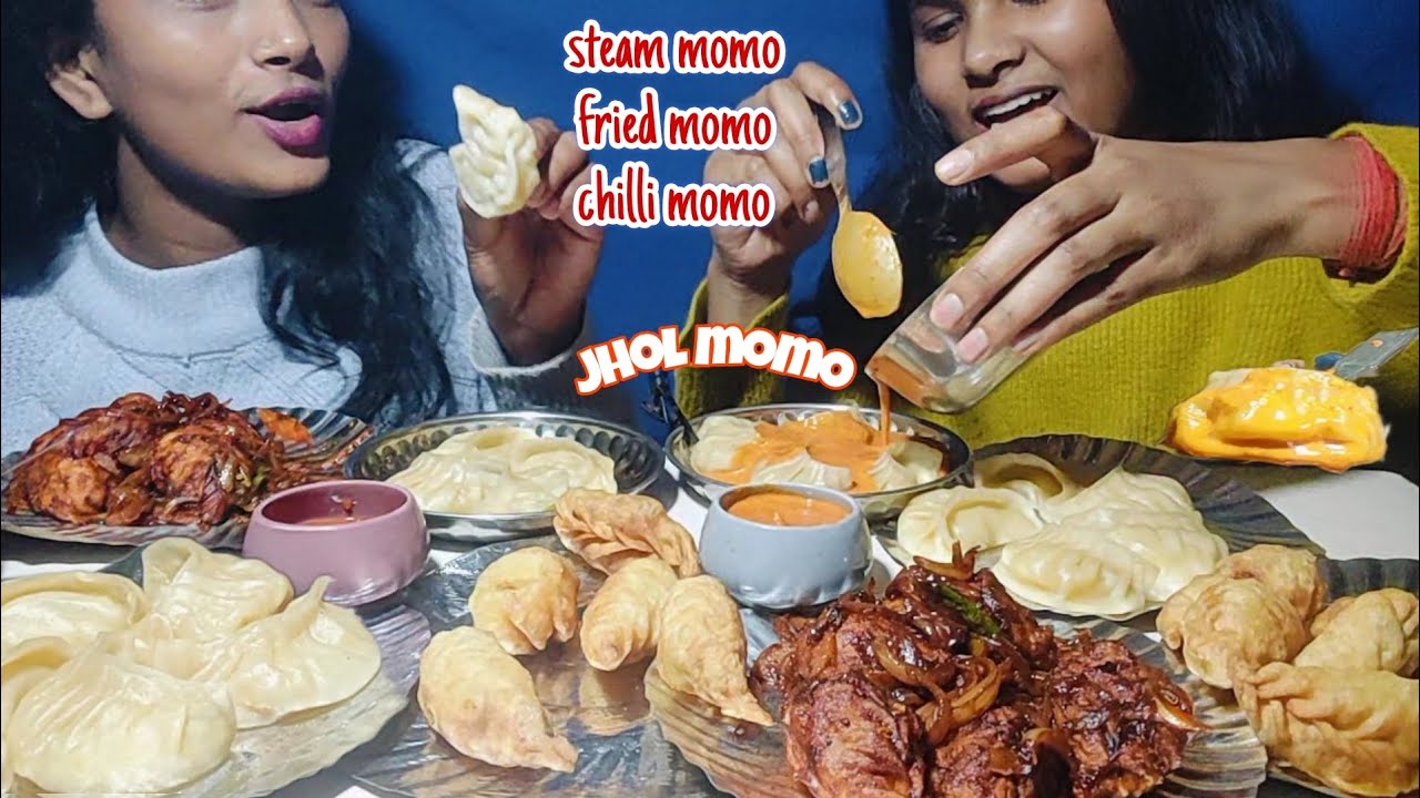 UNLIMITED MOMO EATING CHALLENGE 😱, STEAM MOMO, FRIED MOMO, CHILLI MOMO ...