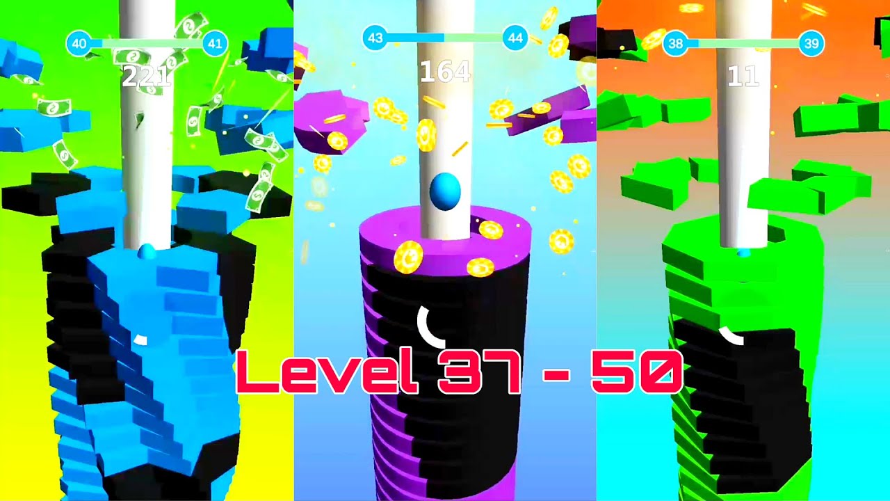 Stack Crush Ball - level: 37 - 50 | Stack Crush 3D Stunning Android Gameplay - YouTube