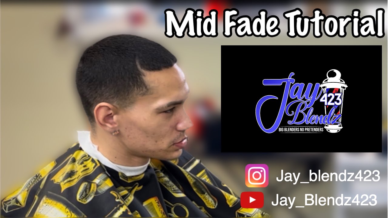 HAIRCUT TUTORIAL: CRISPY LINE UP | MID FADE WITH HOOK PART - YouTube