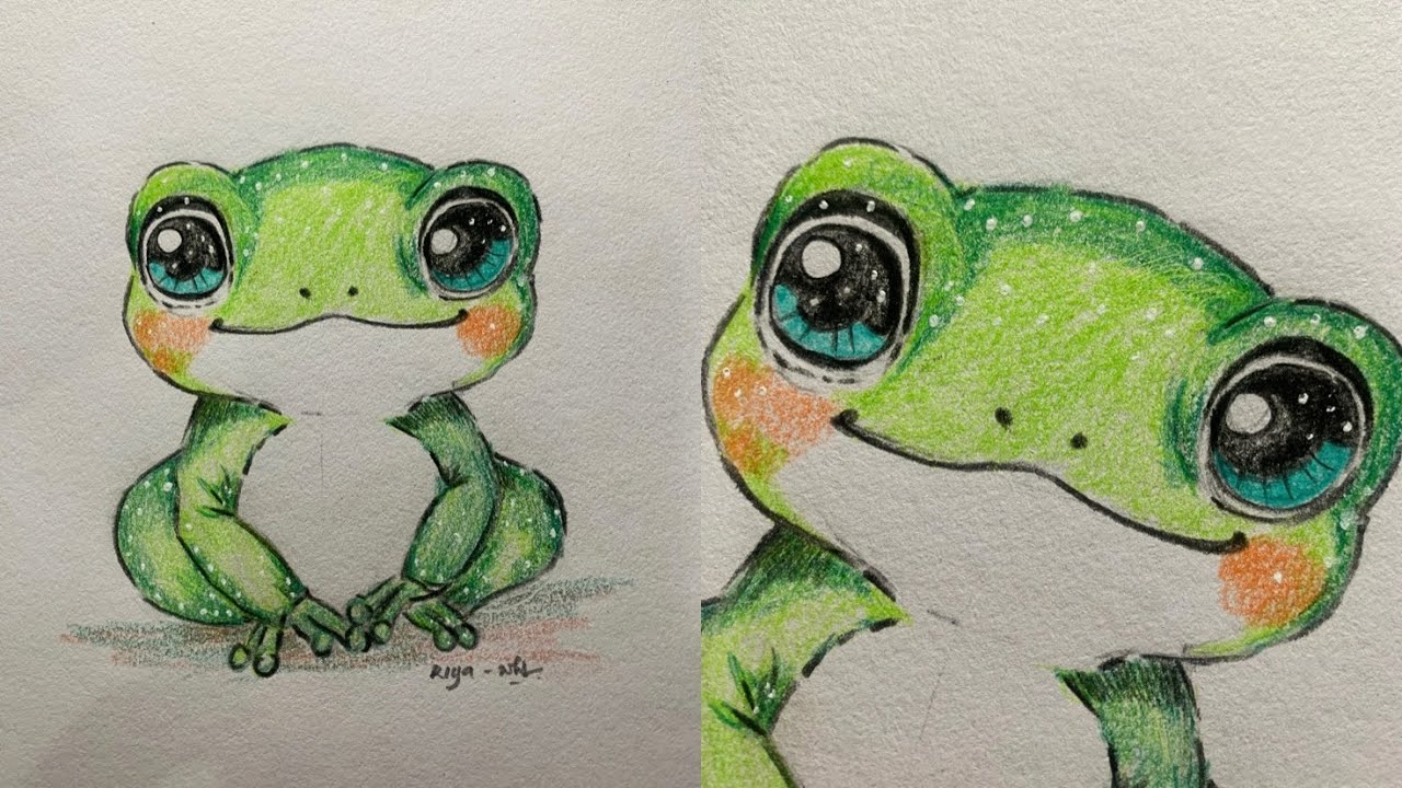 Menggambar Katak lucu | how to draw a cute frog - YouTube