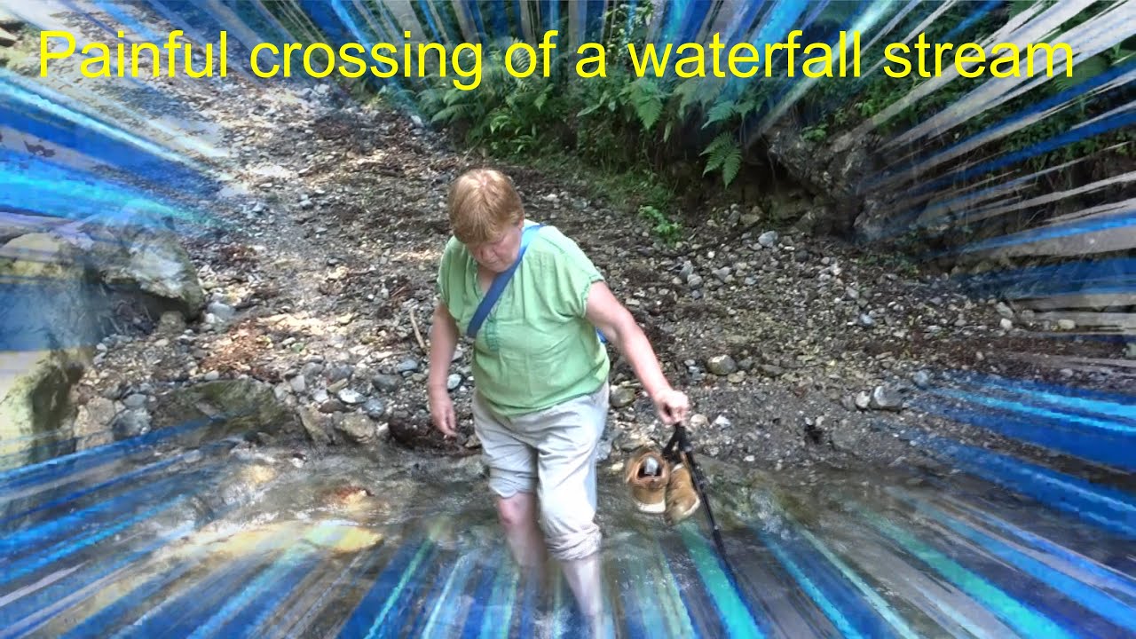 Road trip Italy : Painful crossing of a waterfall stream 4K - YouTube