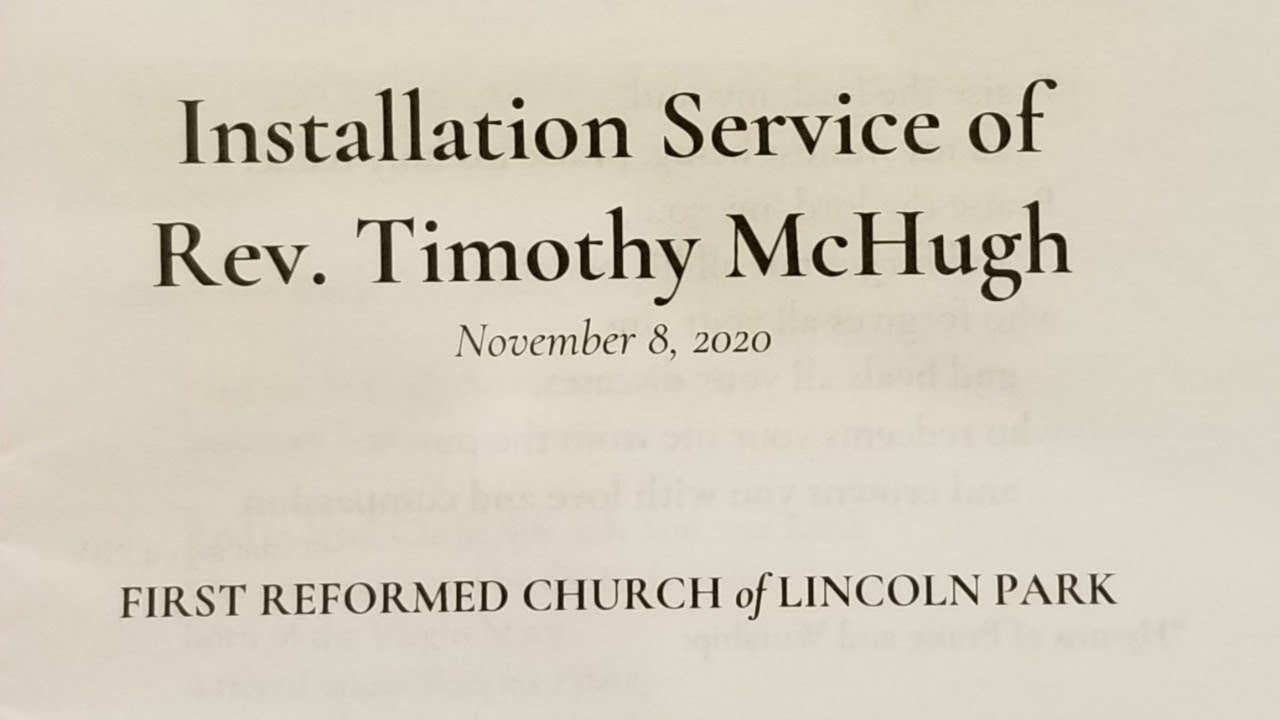 Installation Service of Rev Timothy McHugh - YouTube