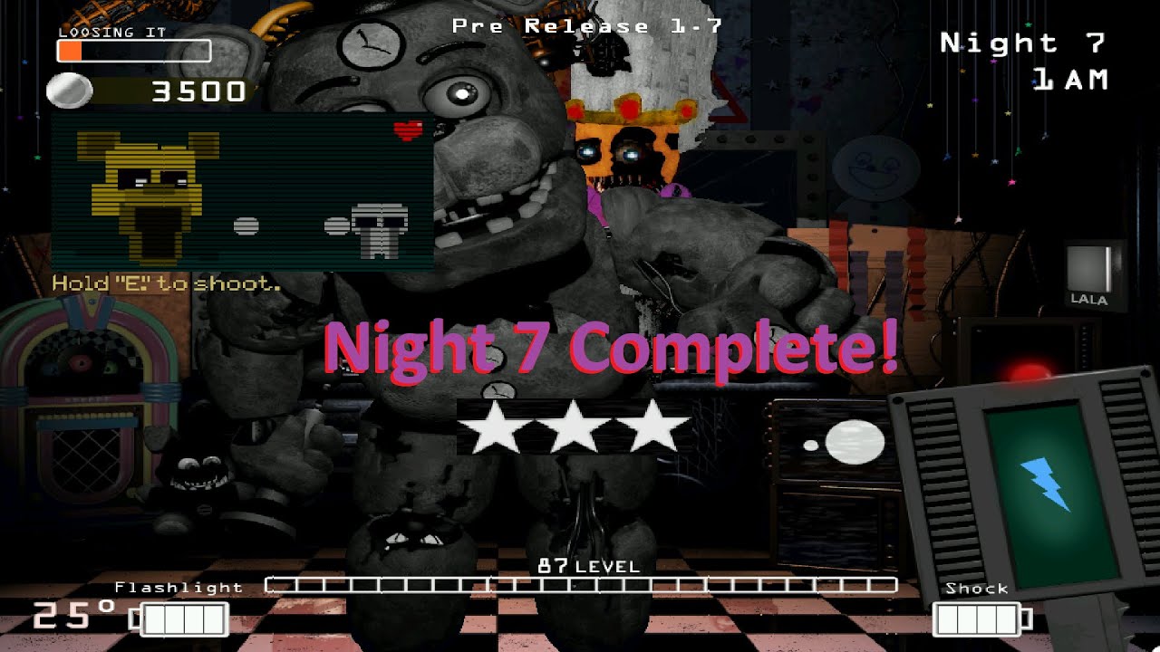 FNaF Ultimate Edition: Deluxe - I beat Night 7! (All Max) - YouTube