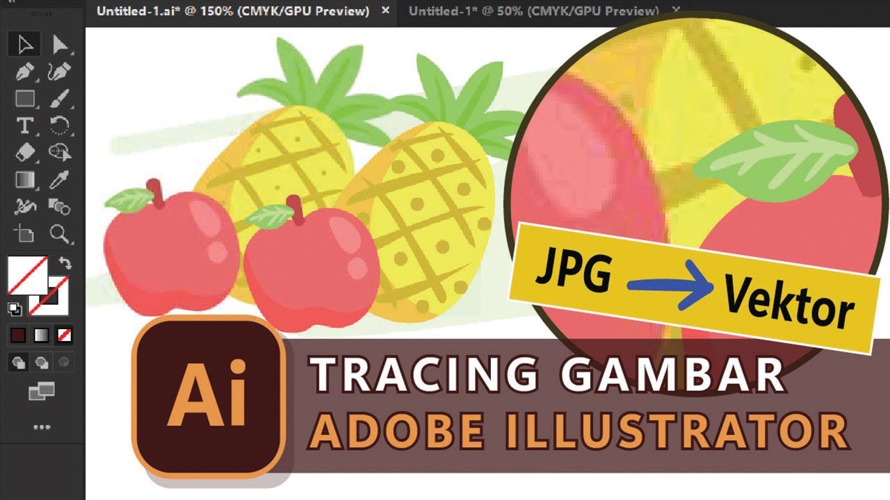 Tutorial Tracing JPG ke Vektor | Elips Tool ADOBE ILLUSTRATOR - YouTube