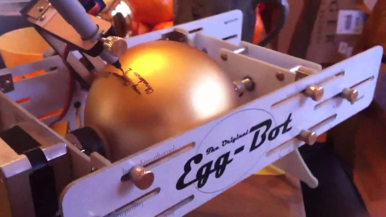 Eggbot Christmas ornaments - YouTube
