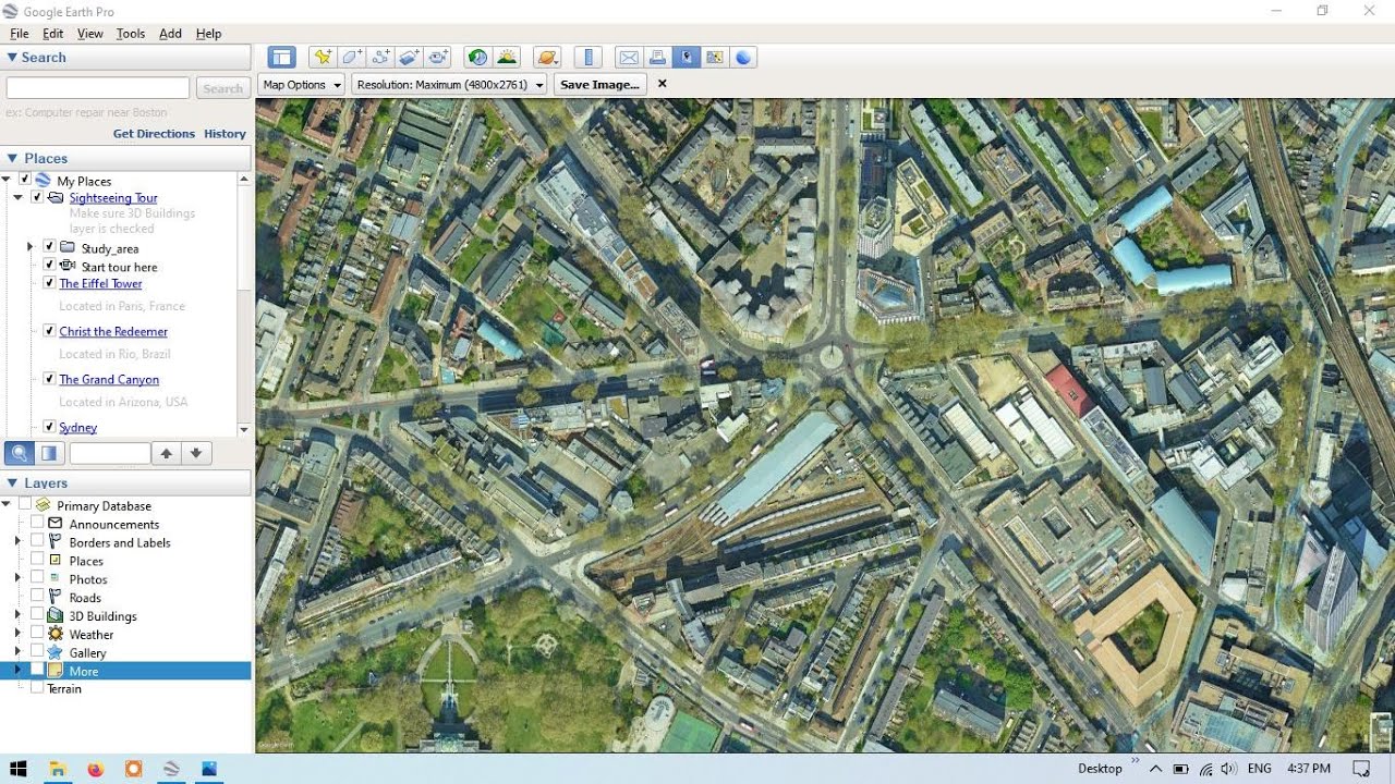 Learn Google Earth Pro: Download High Resolution Images | Free - YouTube