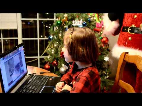 Ella Christmas 2015 Skype with Santa - YouTube