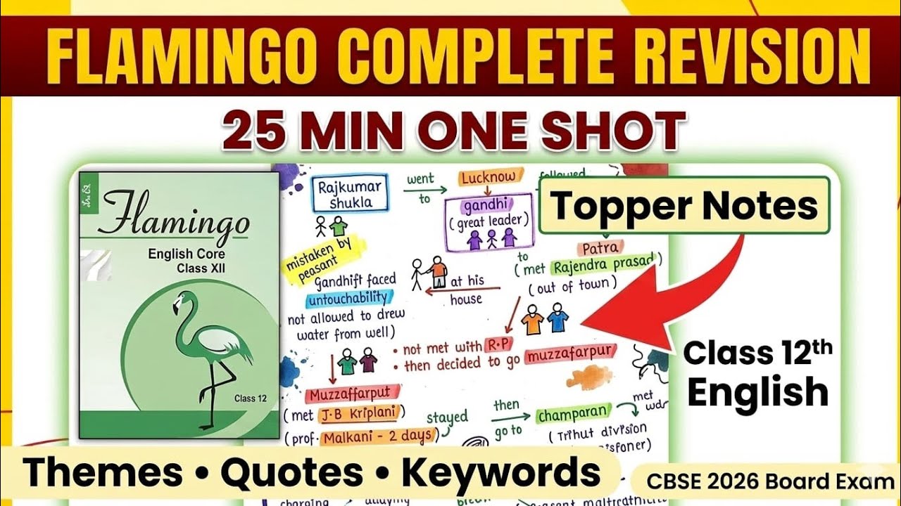 Class 12 English Flamingo Full Revision | One Shot | CBSE Board Exam ...