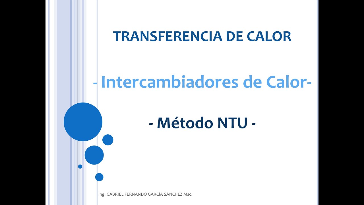 Intercambiadores de Calor: Método NTU (con ejercicios resueltos) - Clase 24 Transferencia de ...