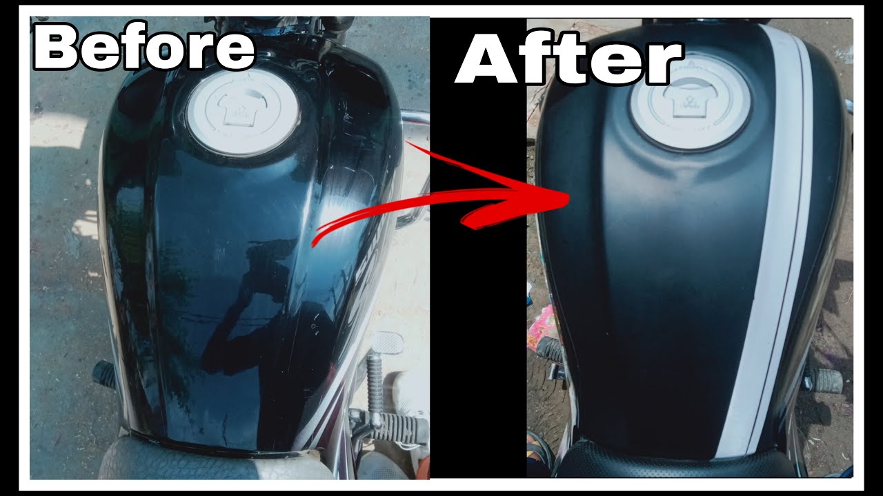 Hero Super Splendor fuel Tank Matt Black Vinyl Wrapping || Super ...