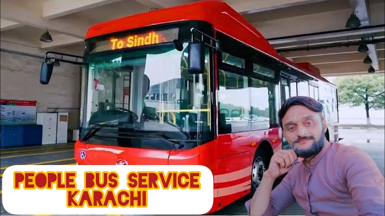 people bus service Karachi city - YouTube