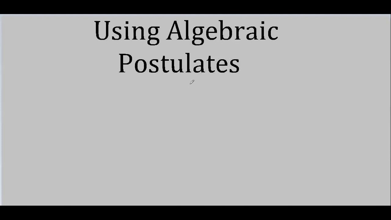 ch2-5 Reason Using Properties from Algebra - YouTube