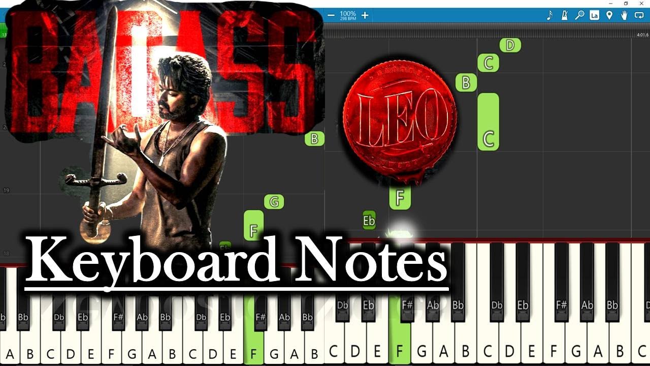Badass Song Keyboard Notes | Anirudh | Thalapathy Vijay | Lokesh ...