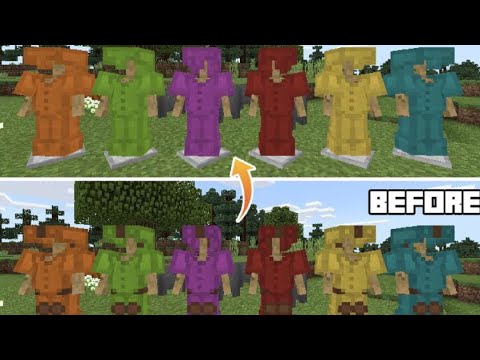minecraft pocket edition better leather armour resource pack - YouTube
