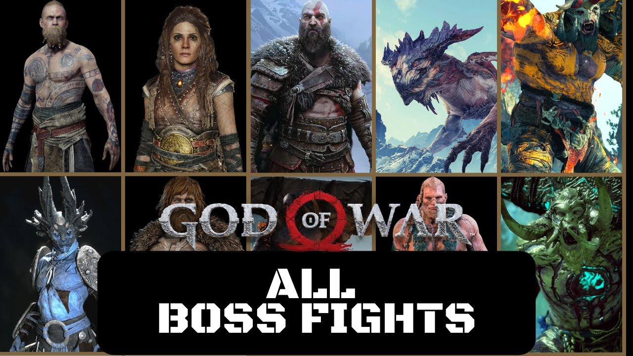 God of War (2018) All Boss Fights - YouTube
