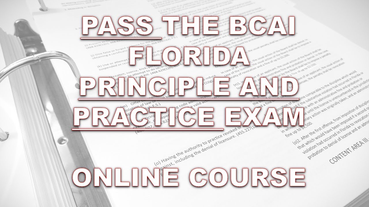 Florida Principle and Practice Exam Prep Udemy 30% OFF - YouTube
