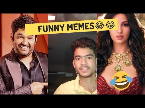 funny memes react😂 my first YouTube video @Round2hell @dhruvrathee ...