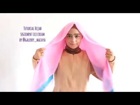 Tutorial Hijab Segiempat Ice Cream ala Dita Oktaviani
