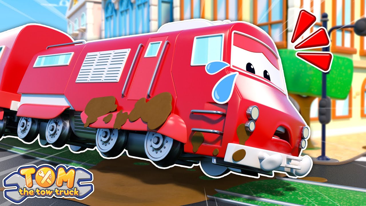 🚂 Help! Hurt TRAIN gets STUCK in MUD | Car Repair | Super Train ...