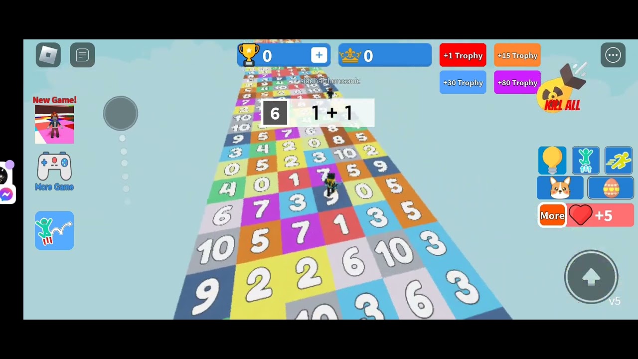 playing Math Block Race in Roblox - YouTube