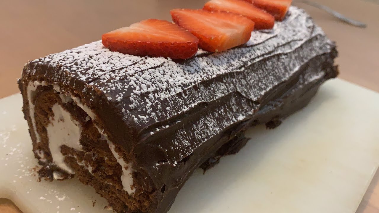 Chocolate Cake Roll Recipe - YouTube