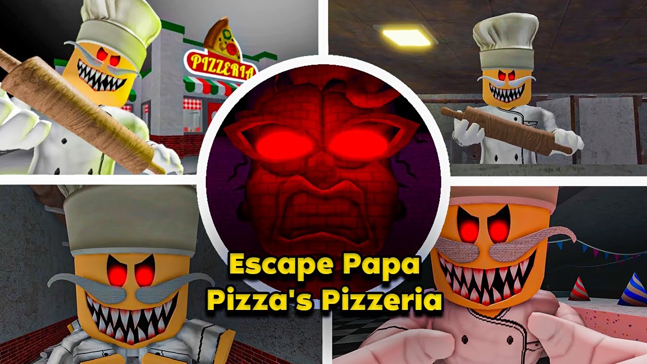 Escape Papa Pizza's Pizzeria! (SCARY OBBY) - All Endings & Full Walkthrough (Roblox Showcase ...
