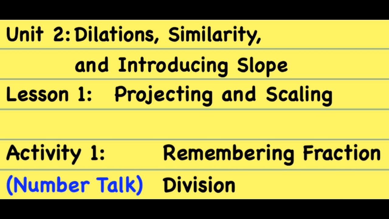 8th Grade Illustrative Mathematics: Gr 8; Unit 2; Lesson 1_1 ...