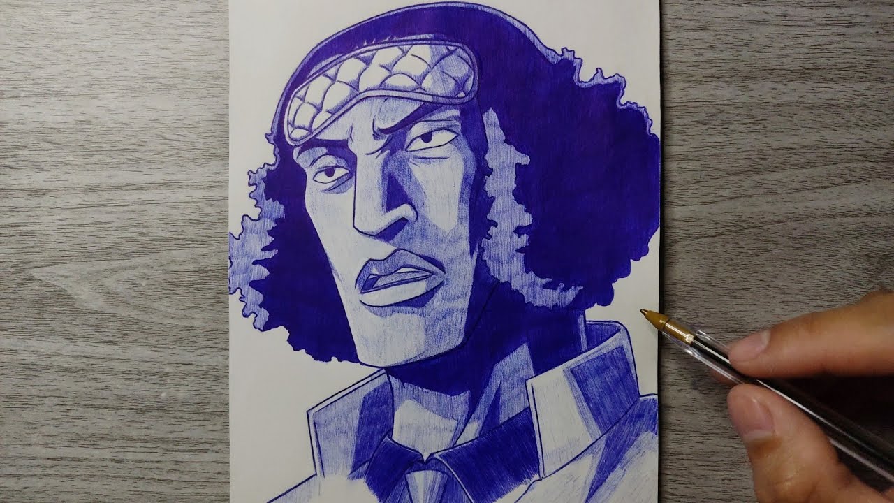 Admiral Aokiji (Kuzan) Ballpoint Drawing | One Piece - YouTube