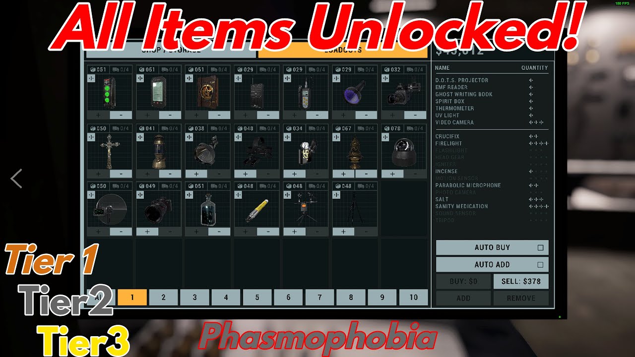 All Items Showcase Shop & Price - Phasmophobia - YouTube