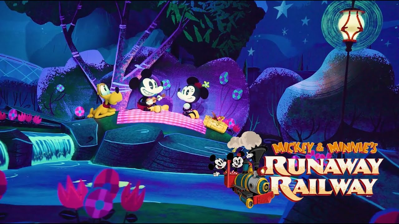 Mickey & Minnie's Runaway Railway, Early Footage - YouTube