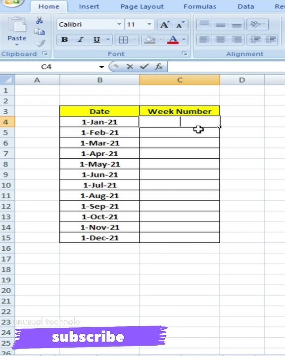 Excel short video - Find the Week Number from any given Date#shorts #exceltutorial - YouTube