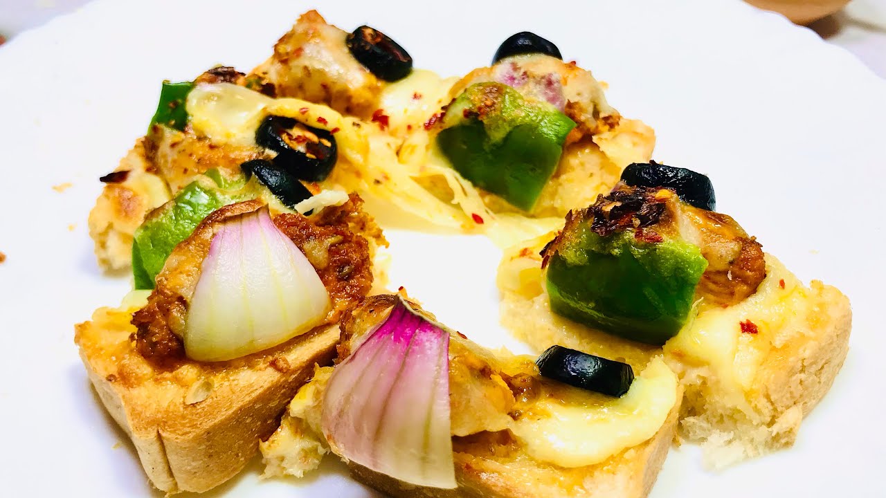 Chicken tikka bite sandwich || 10 minutes easy recipe || Easy pizza ...