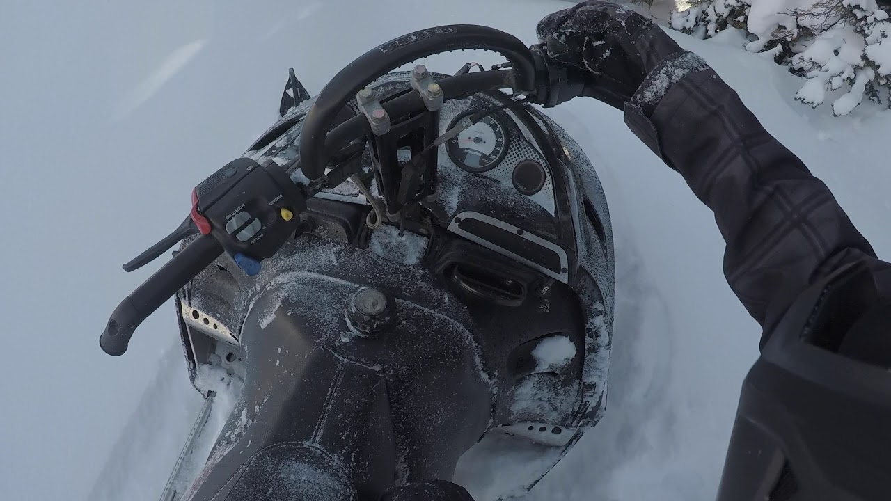 Snowmobiling | ALMOST WENT THROUGH THE ICE - YouTube