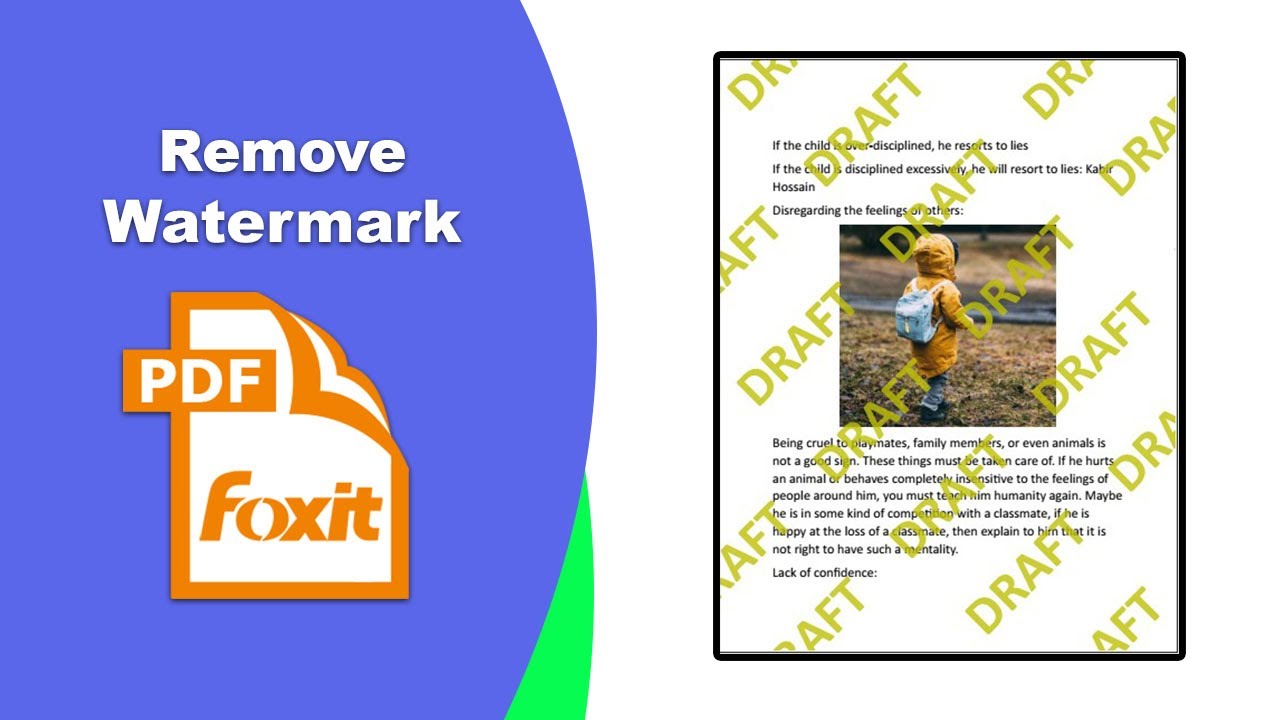 How to remove all the watermarks permanently from a pdf file in Foxit ...