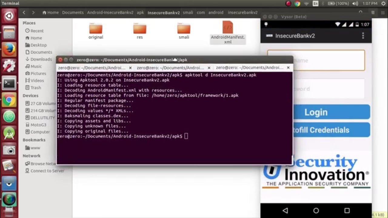 Using ApkTool and ADB to Exploit Android Application: InsecureBankV2 - YouTube
