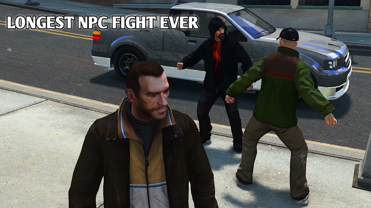 LONGEST NPC FIGHT EVER! - Grand Theft Auto 4 - YouTube