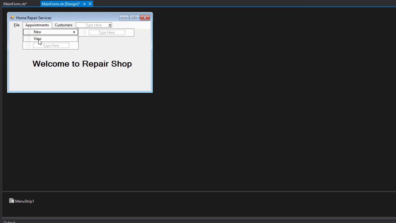 Vb .Net Intermediate Level: Repair Shop DB - MAin Form 18/33 - YouTube