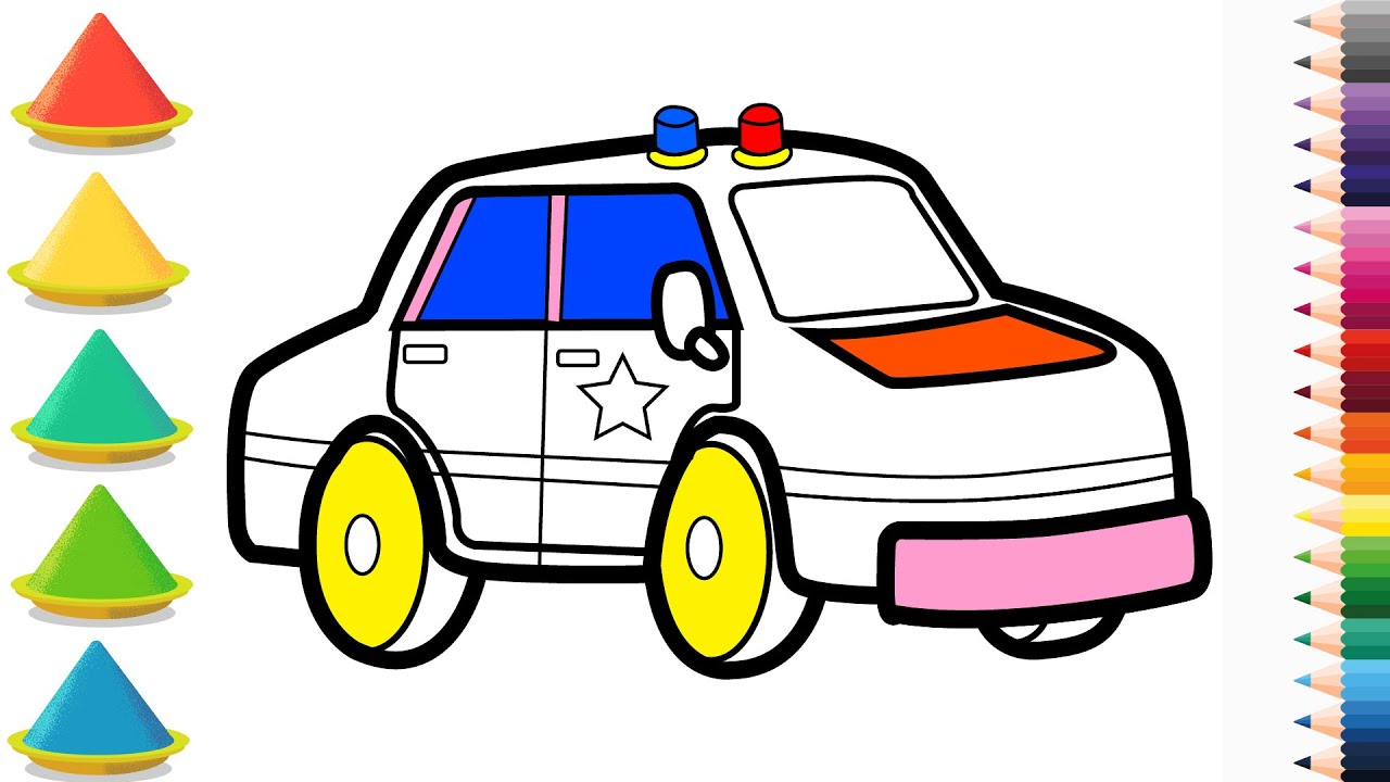 How to Draw a Police Car | Step by Step - YouTube
