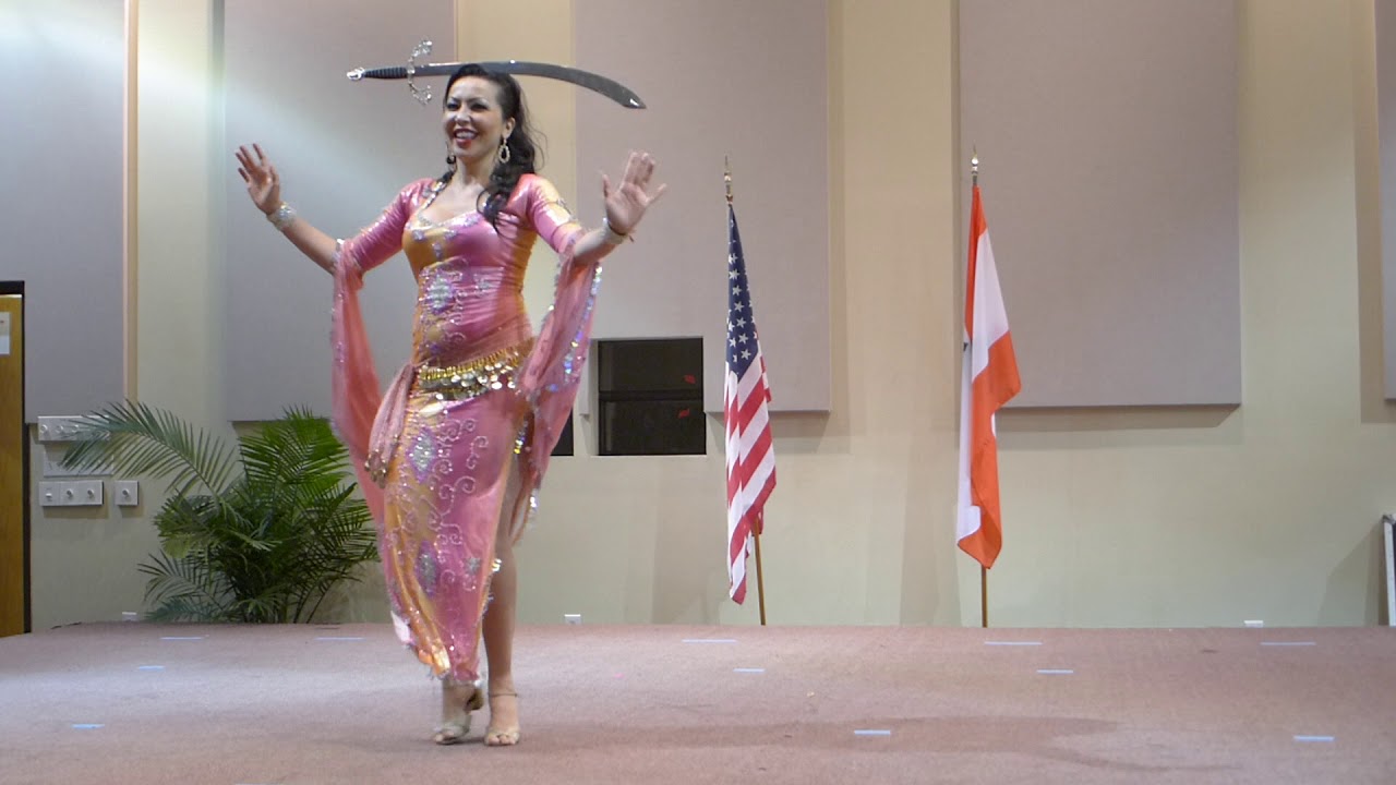 Belly Dance with Sword at Lebanese Festival in Lewisville - YouTube