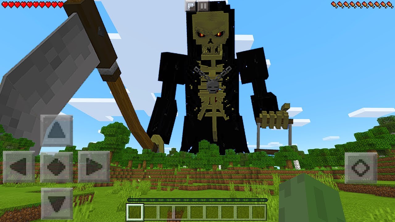 I Found GRIM REAPER in Minecraft Pocket Edition... - YouTube