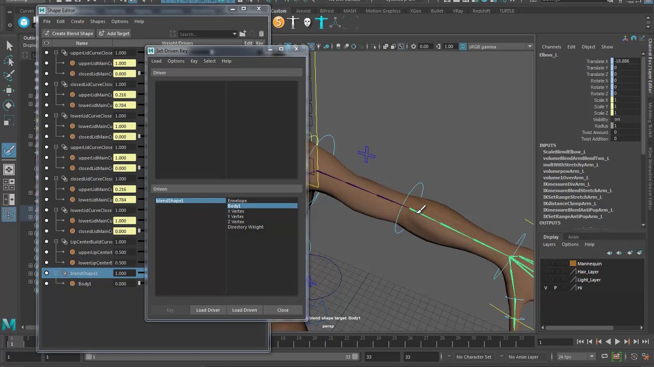 Corrective blendshape bicep - YouTube