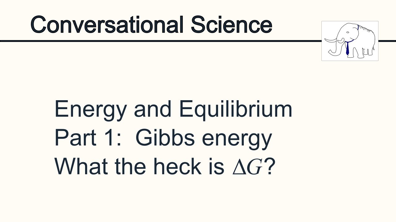 A quick introduction to Gibbs energy - YouTube