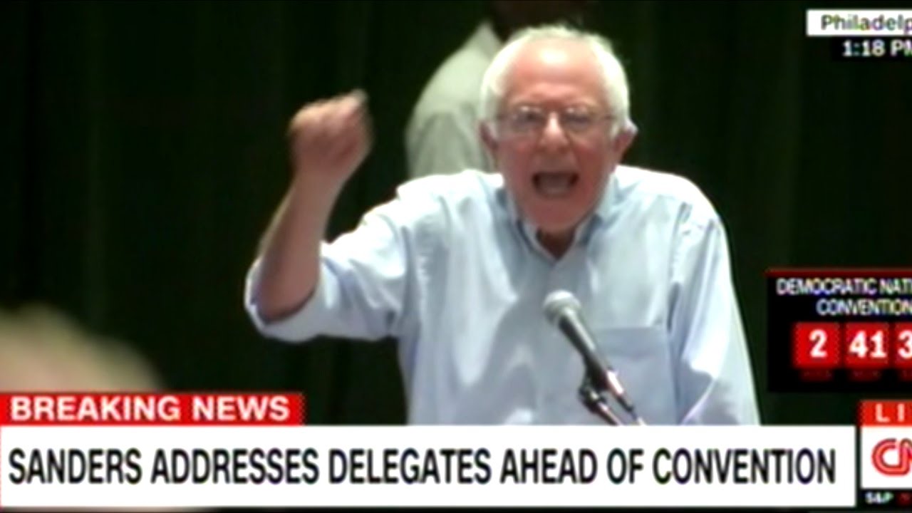 Sanders Delegates BOO Bernie Sanders! After Saying "We've Got To Elect ...