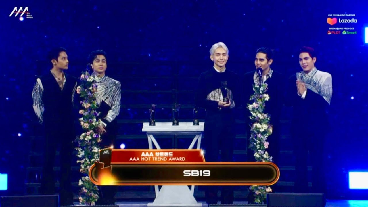 SB19'S WINS AAA HOT TREND AWARD | FULL ACCEPTANCE SPEECH #SB19atAAA2023 ...